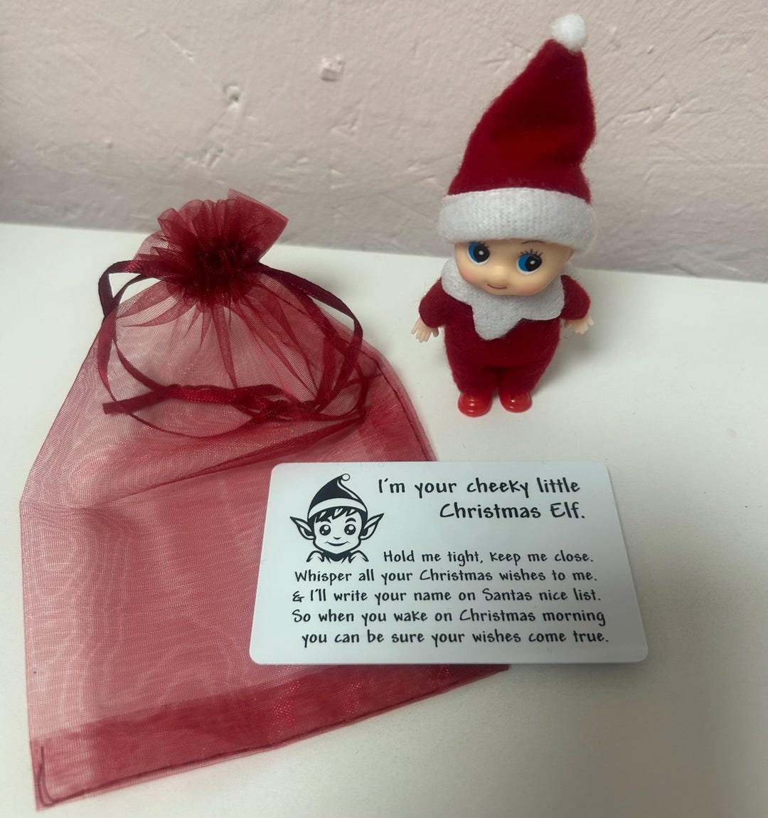 Handmade Traditional Cute Cheeky Little Christmas Elf Baby Toddler With ...