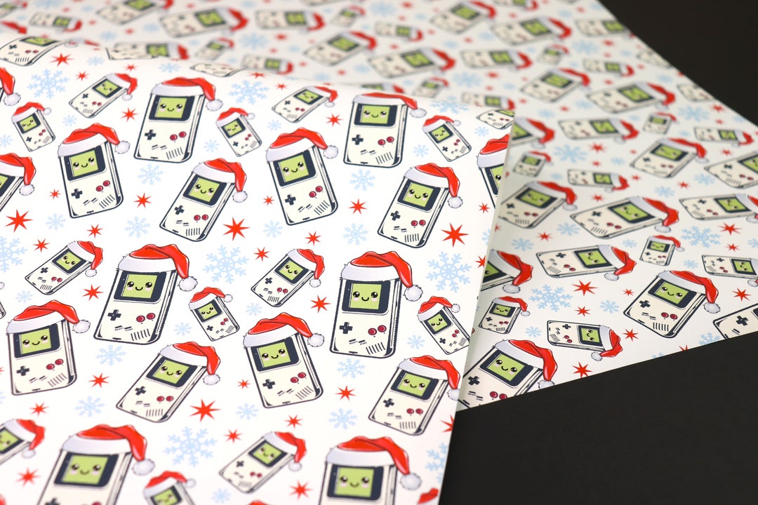 Handmade Cute Kawaii Retro Handheld Gaming Console Wearing Santa Hat ...