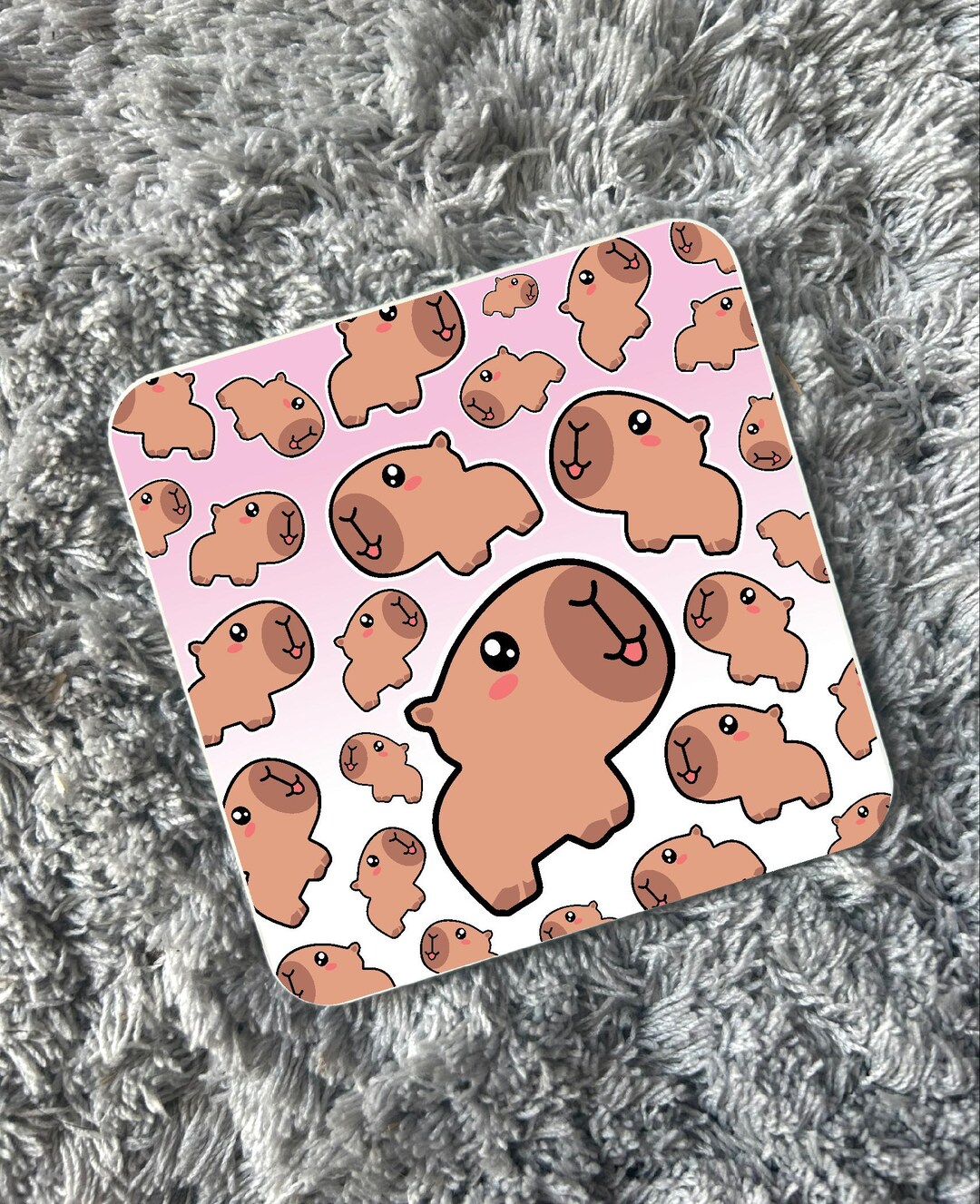 Handmade Cute Kawaii Capybara Capybaras Drinks Coaster Novelty Table ...