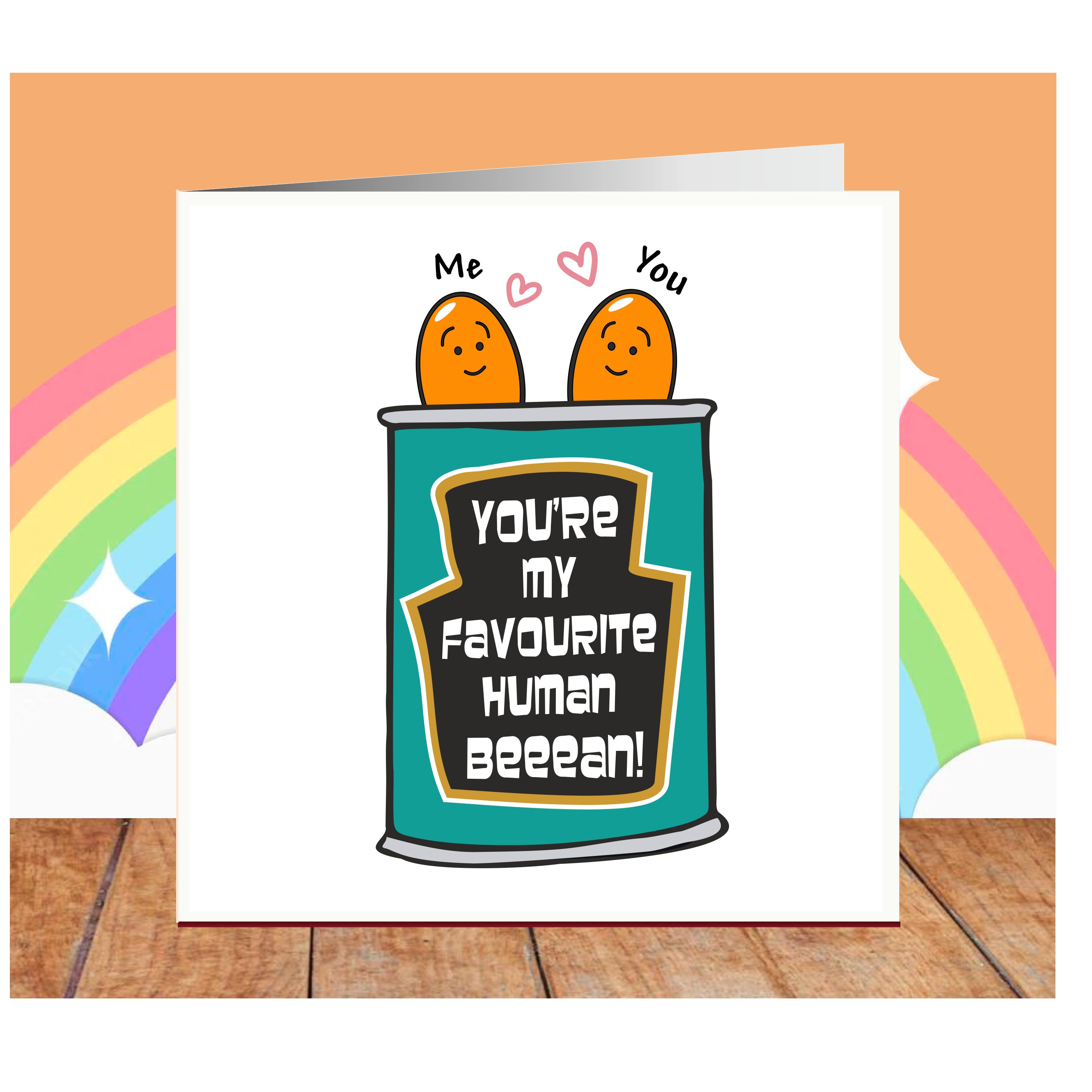 Handmade Cute Kawaii Youre My Favourite Human Beeean Bean Funny ...