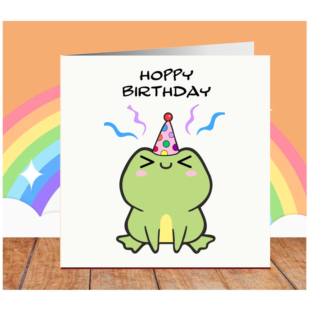 Handmade Cute Kawaii Frog Froggy Hoppy Happy Birthday Party Hat ...