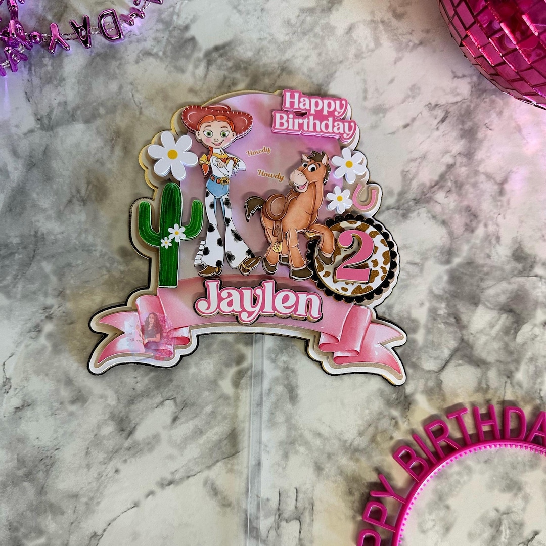 Cowgirl Birthday, Jesse Cake Topper, Rodeo Cake Topper, Jesse and ...