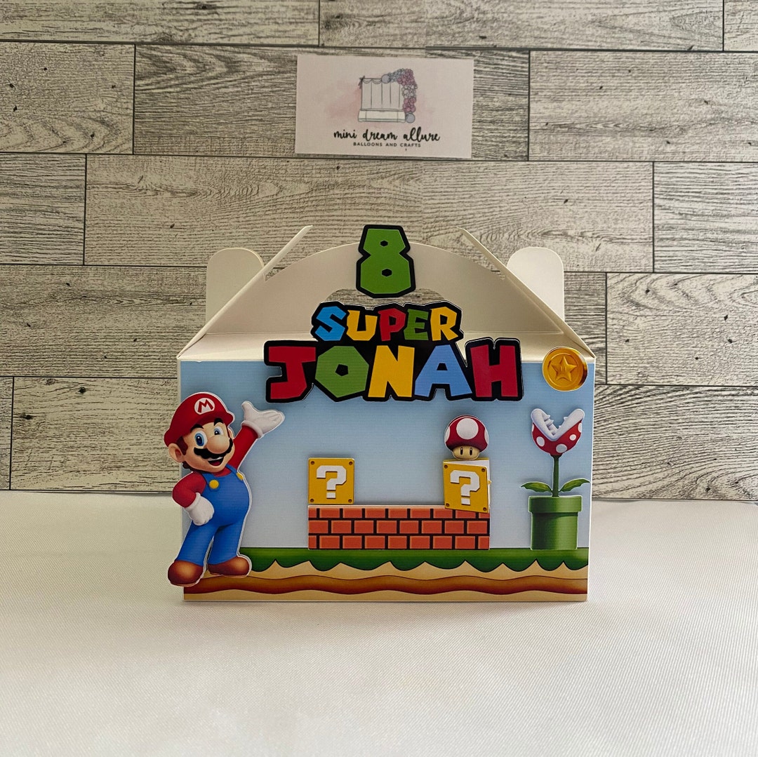 Super Mario Bros Favor Box, Mario and Luigi Treat Box, Bowser Princess ...