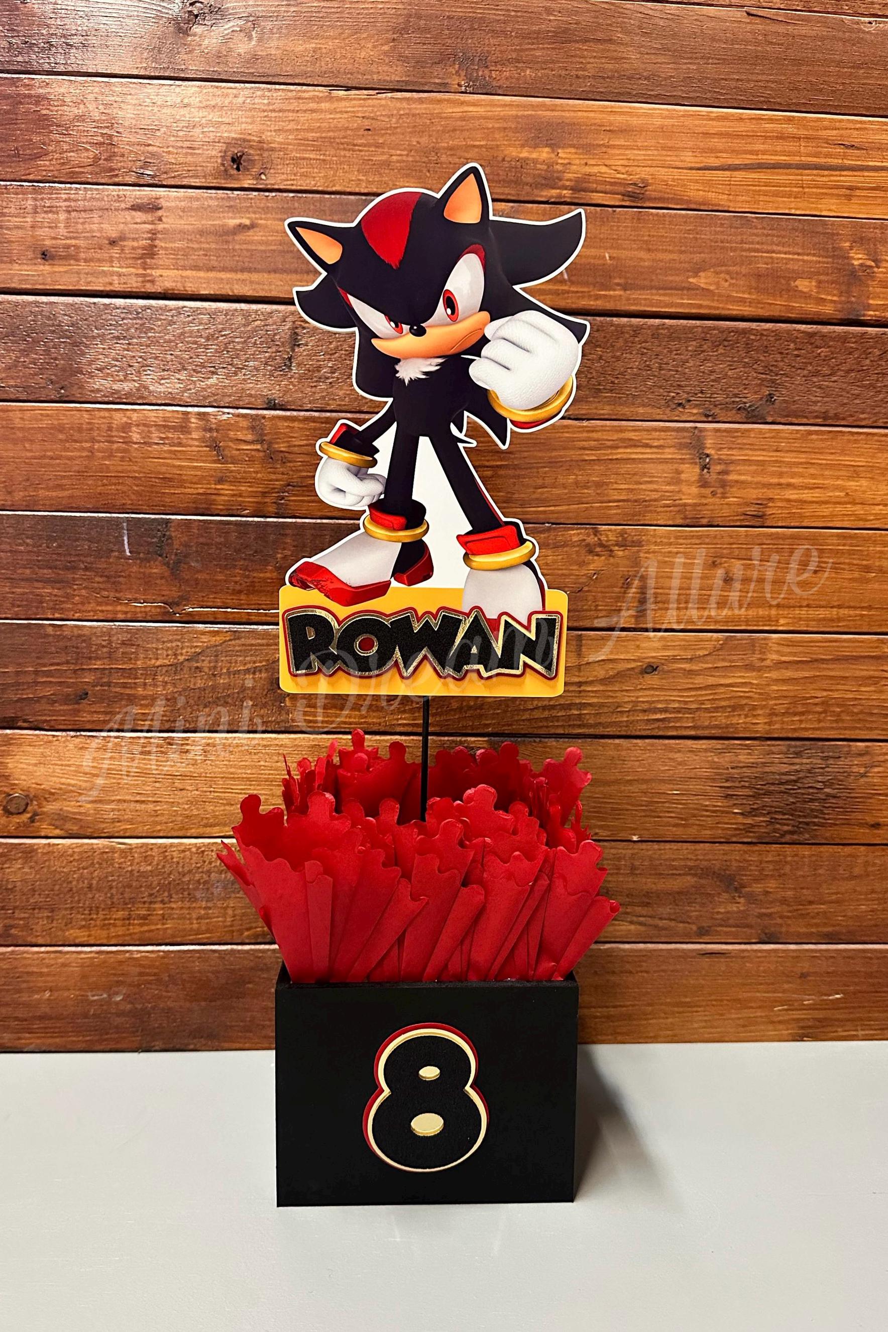Sonic Party Decorations, Sonic Hedgehog Centerpieces, Shadow Party ...