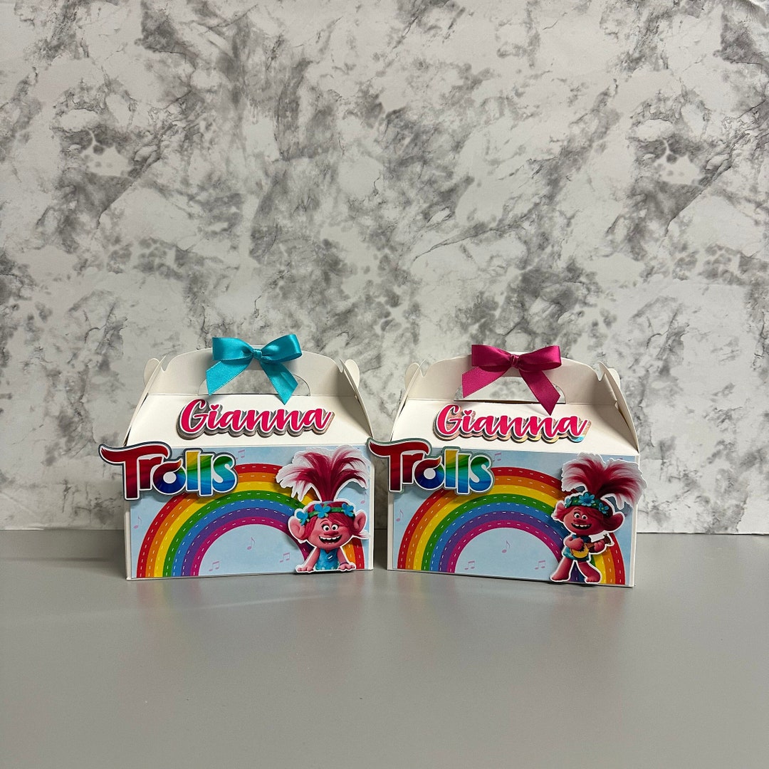 Trolls Treat Box, Poppy Favor Bag, Trolls Poppy Party Decorations ...