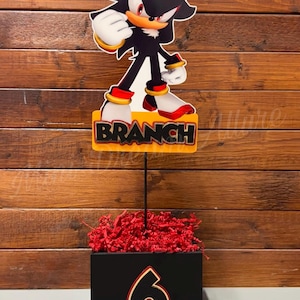 Sonic Party Decorations, Sonic Hedgehog Centerpieces, Shadow Party ...