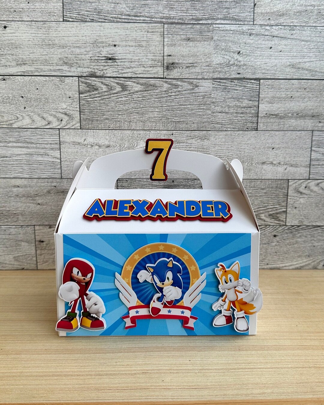 Sonic Birthday Boxes, Treat Boxes, Gable Boxes, Favor Boxes, Sonic the ...