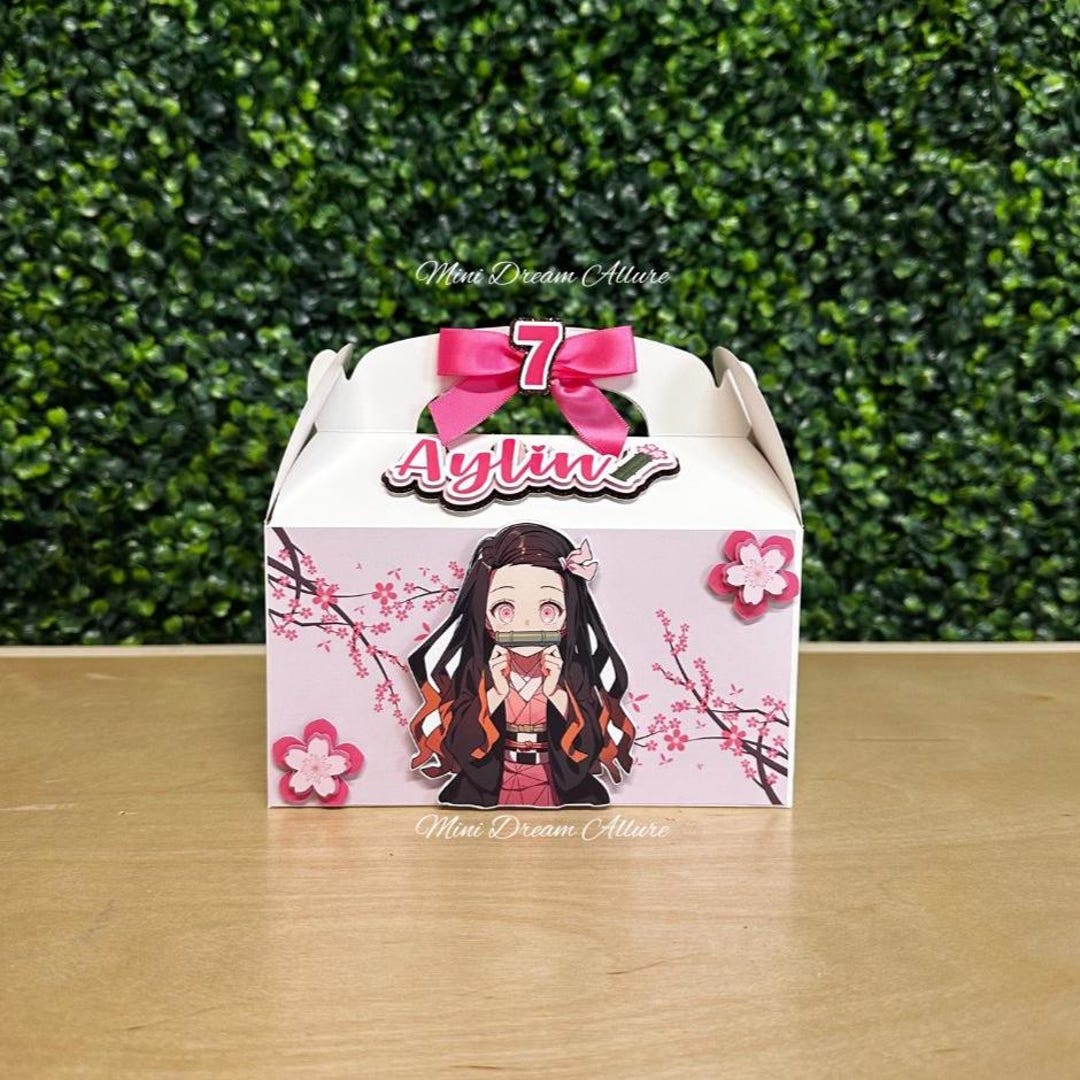 Demon Slayer Nezuko Treat Box, Nezuko Party Supplies, Nezuko Party ...