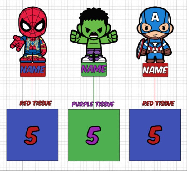 Superhero Centerpieces, Superhero Party Supplies, Superhero Party ...