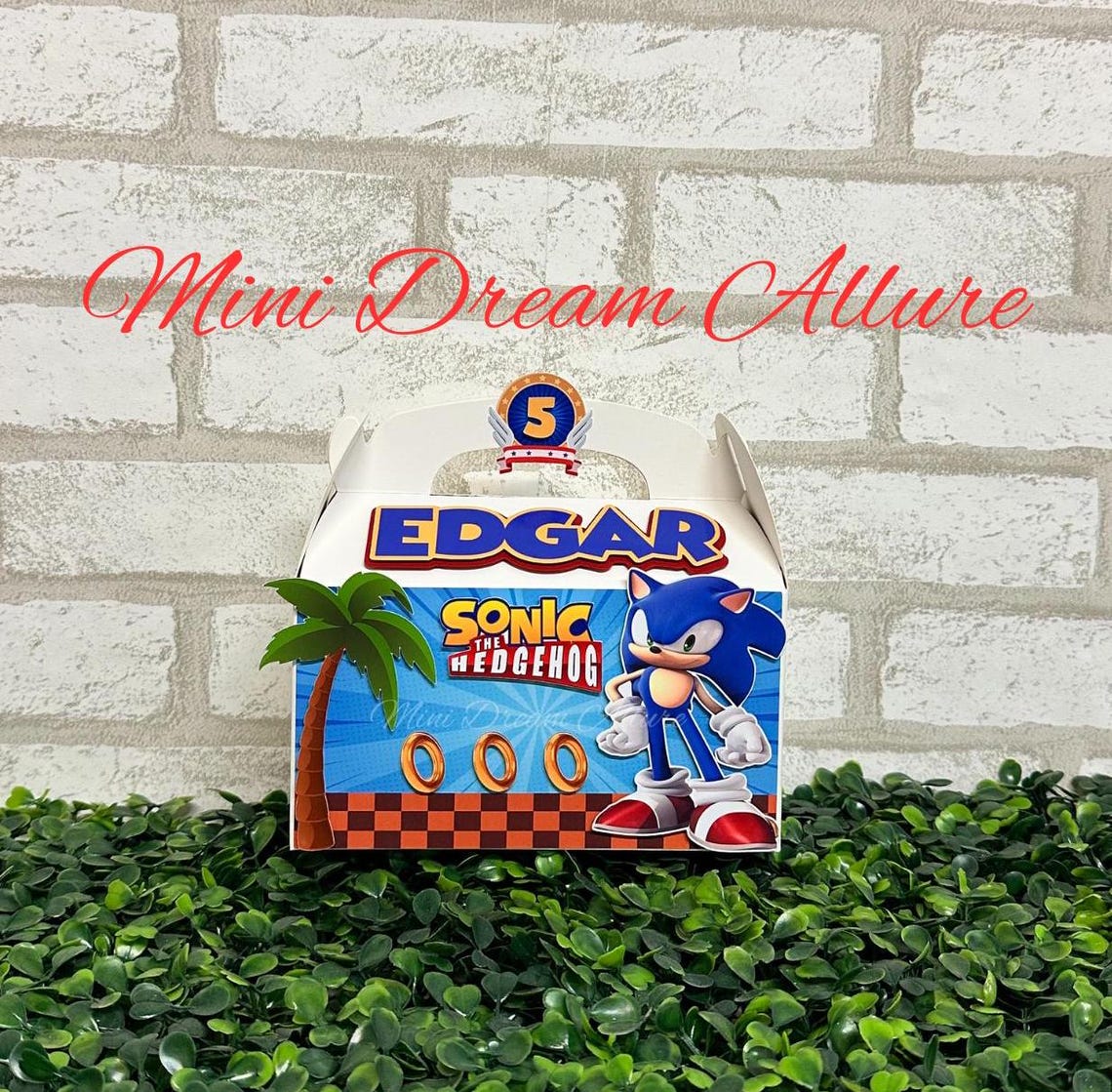 Sonic Treat Box, Sonic Birthday Boxes, Gable Boxes, Favor Boxes, Sonic ...