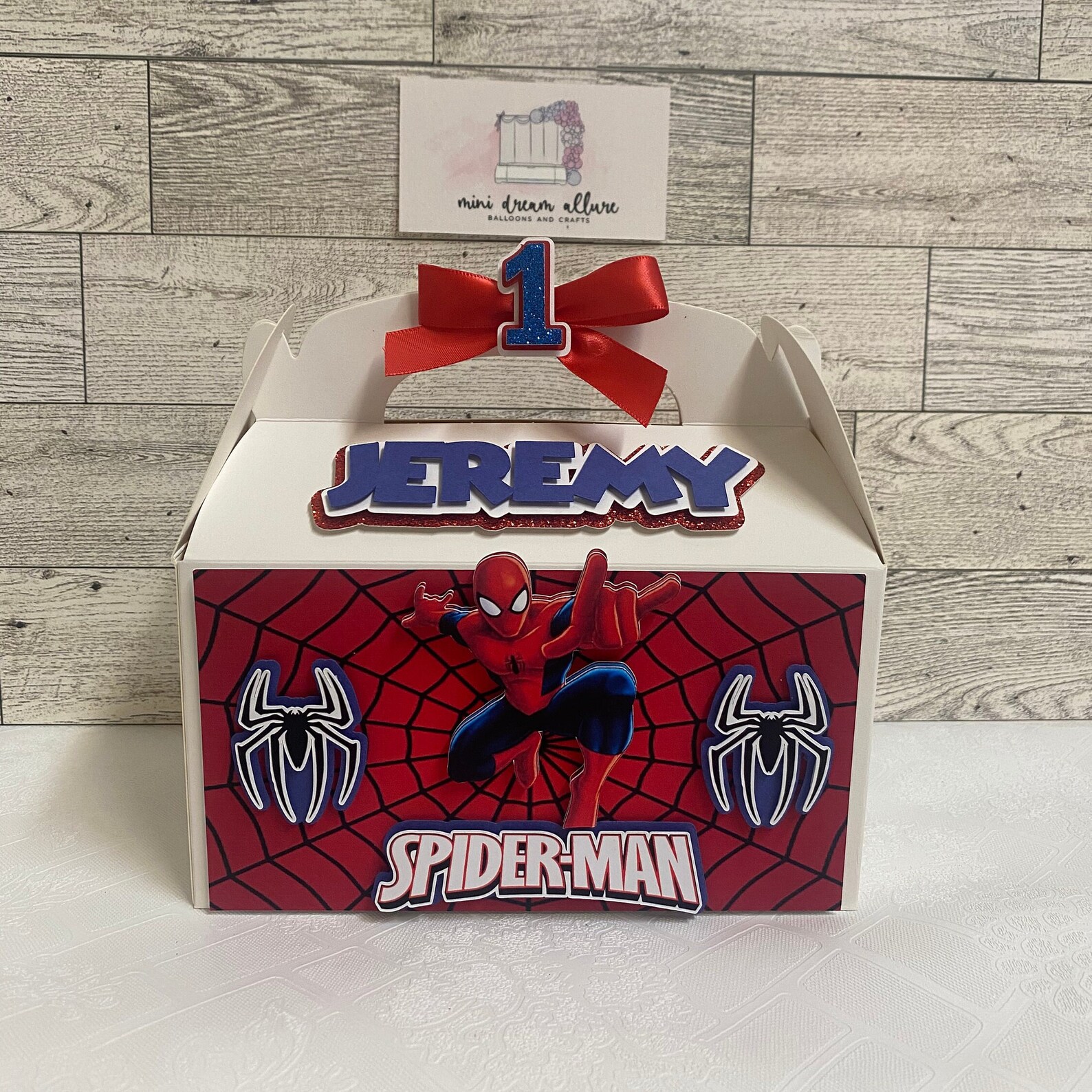 Spider Treat Box, Superhero Party Decorations, Spiderman Birthday ...
