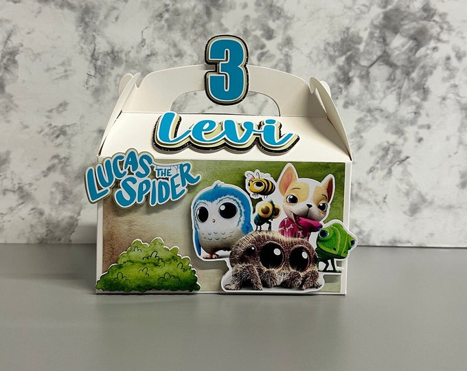 Lucas Party Favor Box, Spider Gable Box, Lucas Treat Box, Lucas Spidr ...