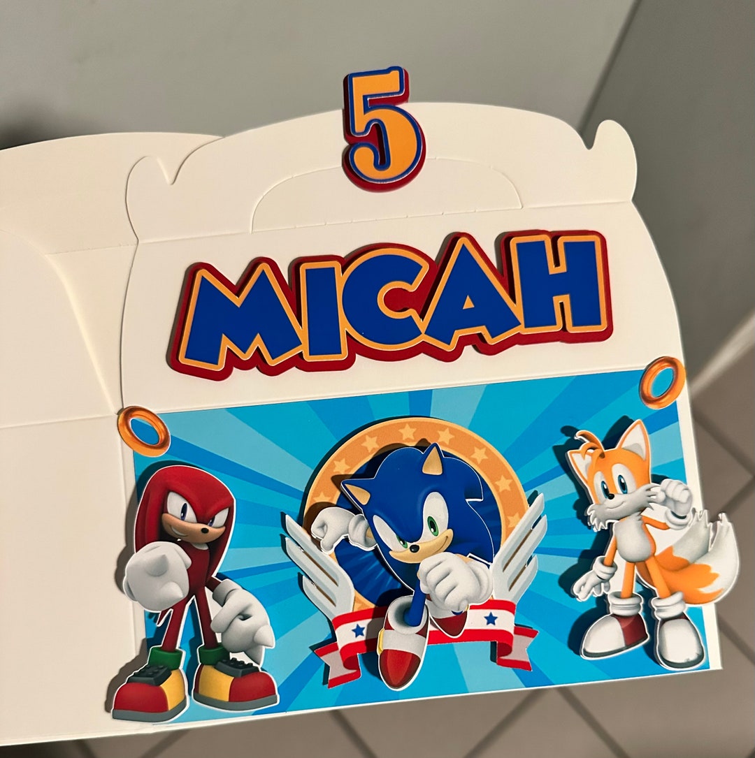 Sonic Birthday Boxes, Treat Boxes, Gable Boxes, Favor Boxes, Sonic the ...