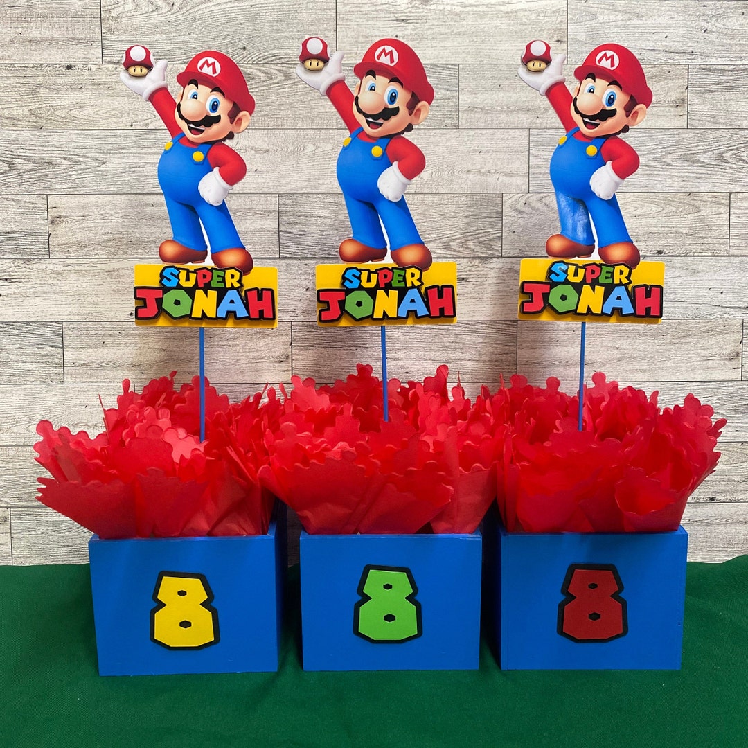 Mario Bros Party Decorations, Mario and Luigi Centerpieces, Party ...