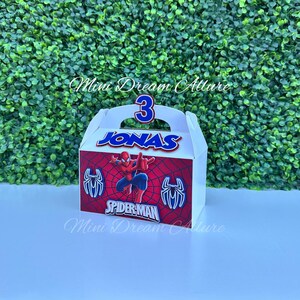Spider Treat Box, Superhero Party Decorations, Spiderman Birthday ...