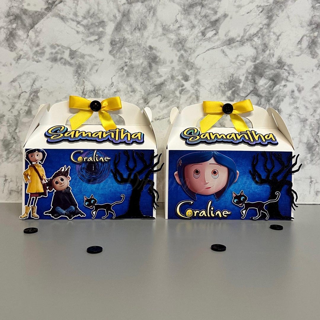 Coraline Treat Box, Coraline Favor Bag, Coraline Party Decorations ...