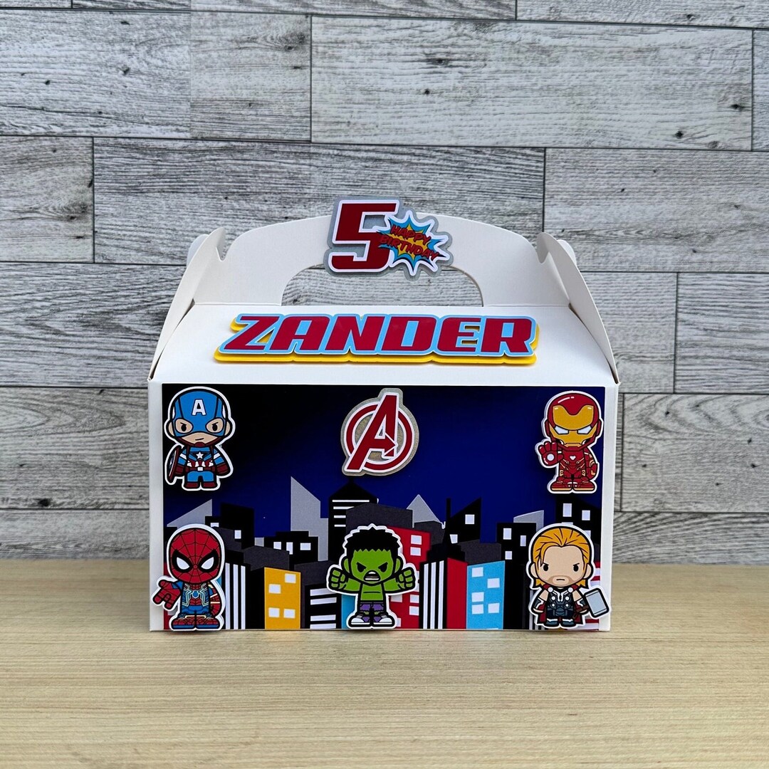 Superhero Treat Box, Superhero Favor Box, Superhero Party Decorations ...