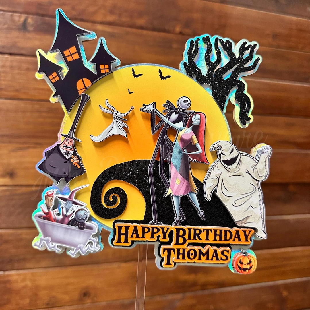 Nightmare Before Christmas Cake Topper, Jack the Skelington Cake Topper ...