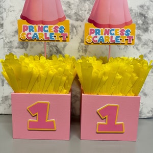 Princess Peach Centerpieces, Princess Peach Party Supplies, Princess ...