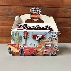 Race Car Treat Box, Racing Car Favor Bag, Racing Cars Party Decorations ...