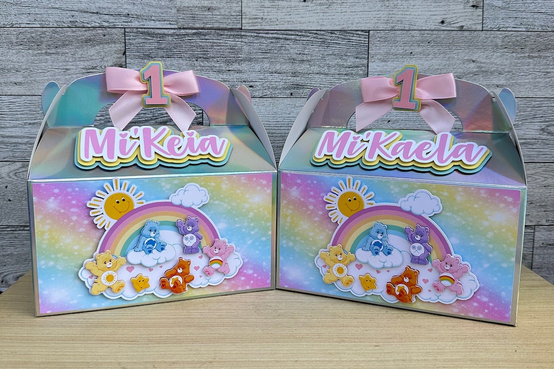 Care Bears Treat Box, Care Bears Party Favor, Care Bears Party Supplies ...