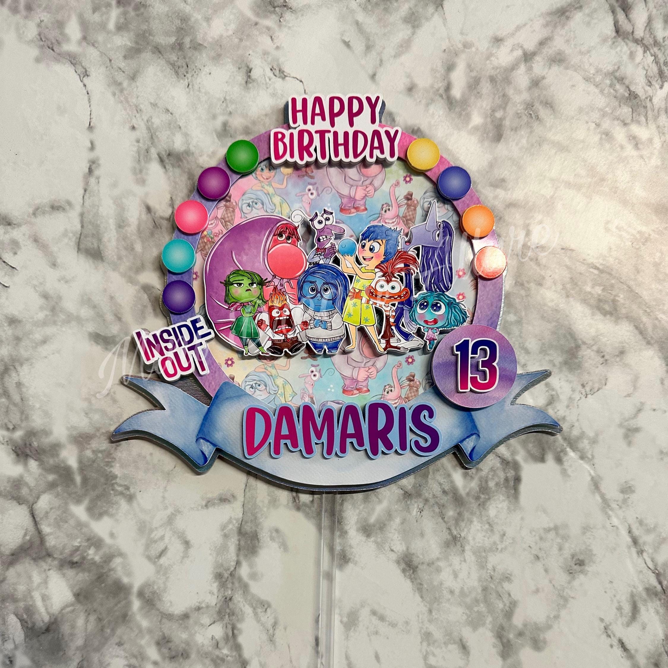 Emotions Cake Topper, Inside Out Cake Topper, Emotions Birthday ...