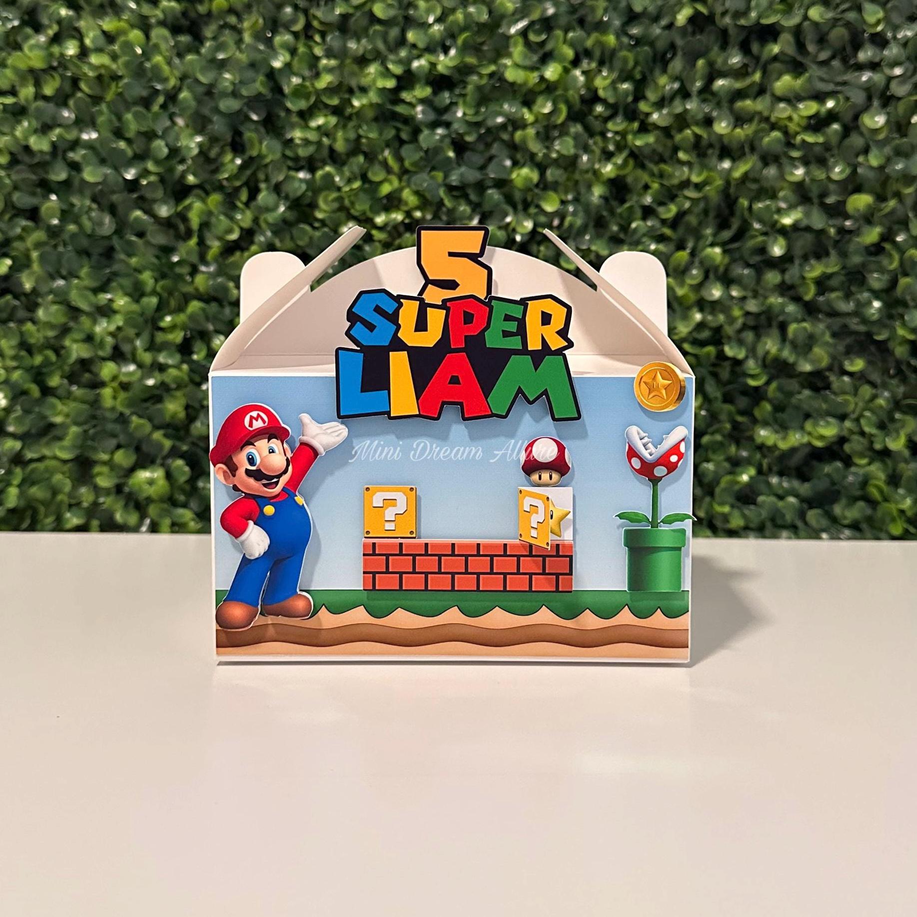 Super Mario Bros Favor Box, Mario and Luigi Treat Box, Bowser Princess ...