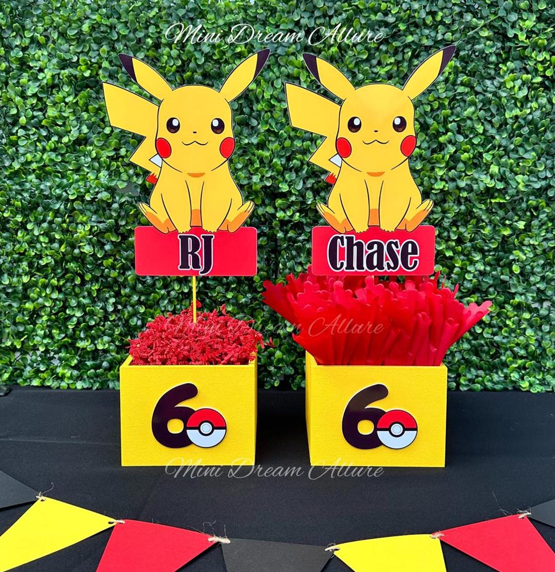 Anime Centerpieces, Pika Party Decorations, Pika Party Supplies, Pika ...