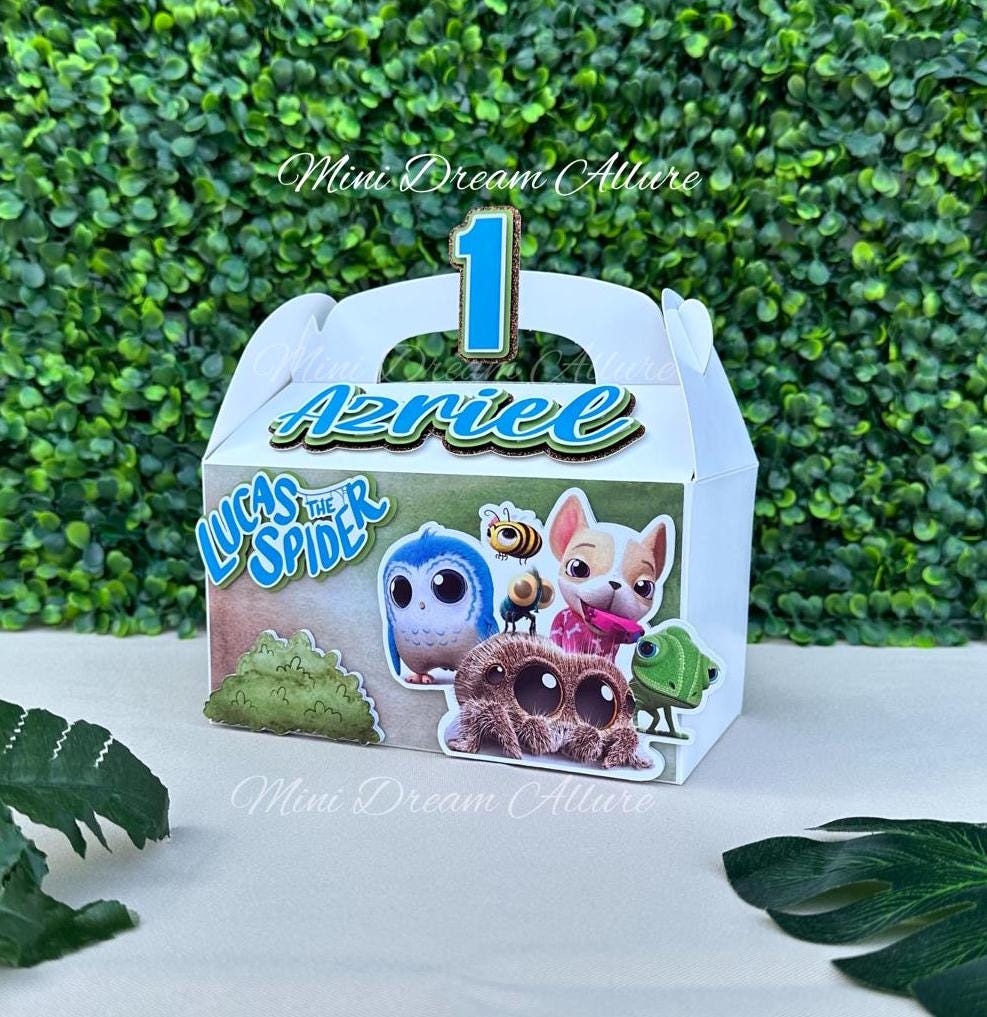 Lucas Party Favor Box, Spider Gable Box, Lucas Treat Box, Lucas Spidr ...