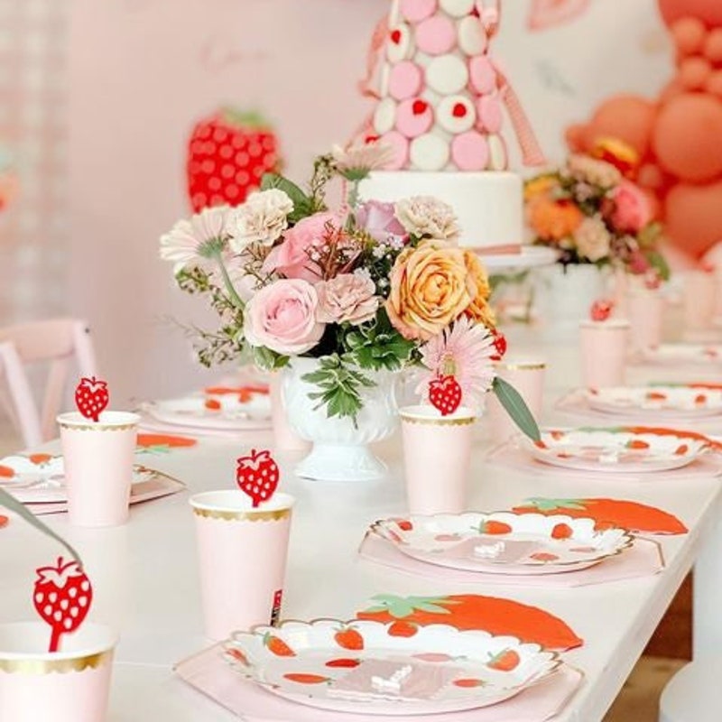 Strawberry Theme Birthday Party Decor - Etsy