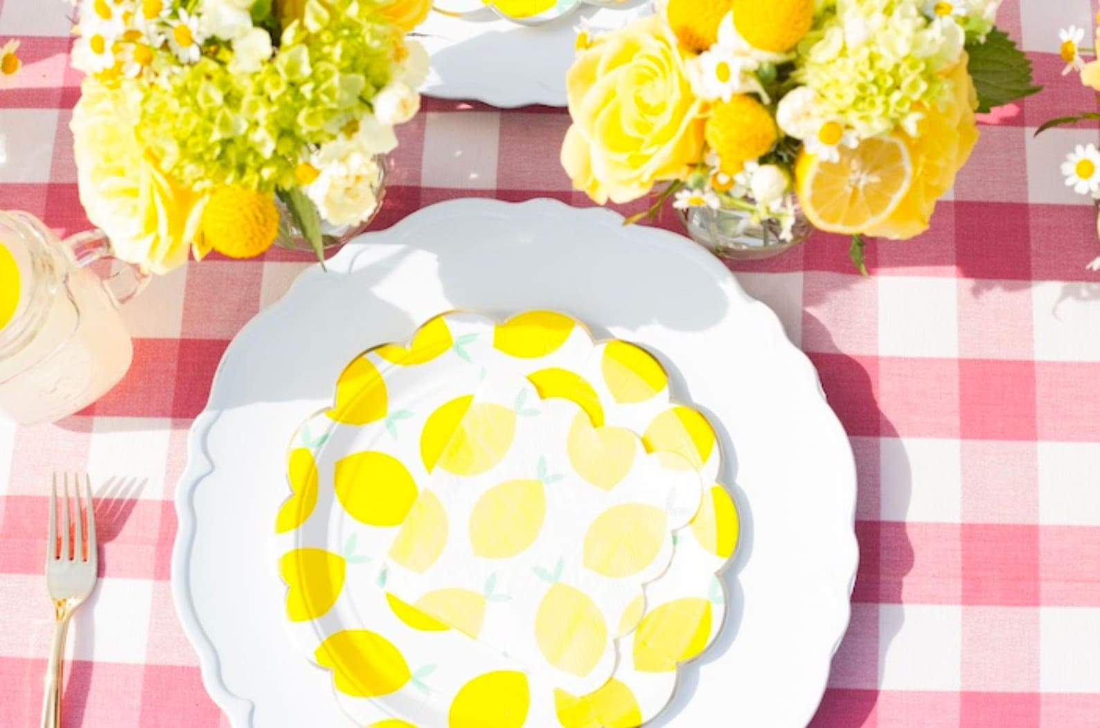 Lemon Themed Party Paper Plate Cups Napkins Cutlery Set for - Etsy