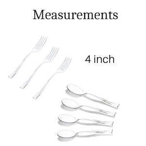 Clear Aesthetic Charcuterie Fruit Favor Cups and Mini Forks Spoons for ...