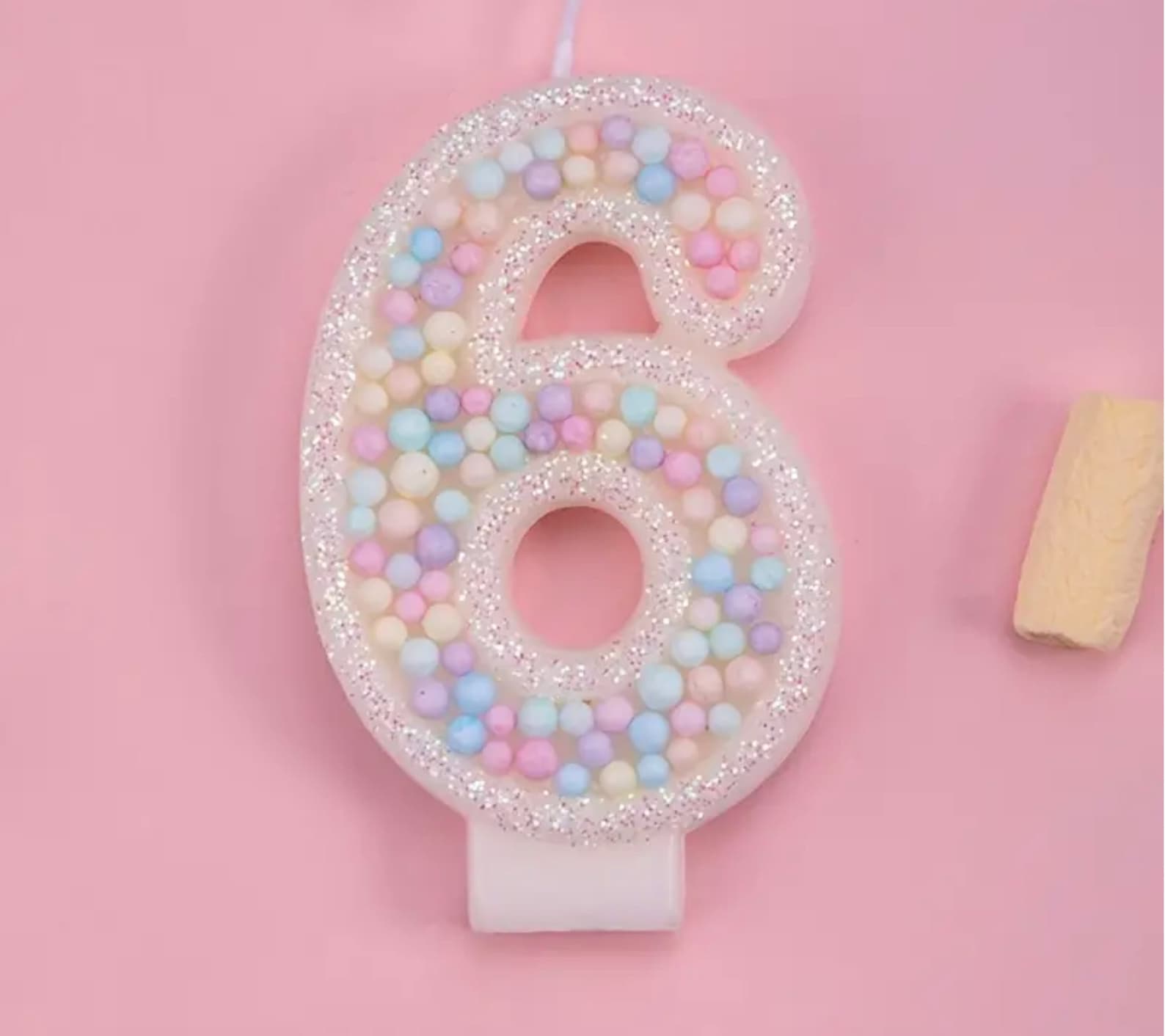 Sparkly Number Birthday Candle: Pastel Ice Cream Party Cake Topper - Etsy