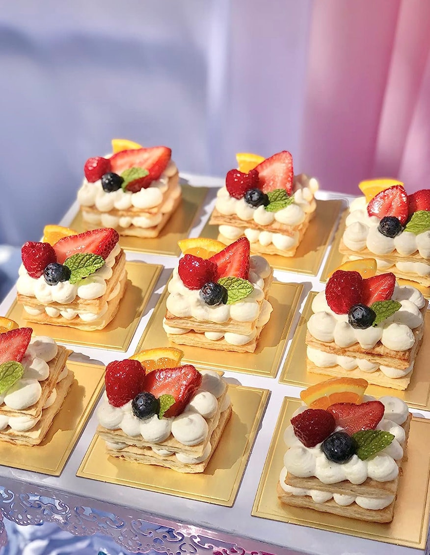 DIY Mini Cake Favor Set Cake Boards W/mini Forks for Dessert Display ...