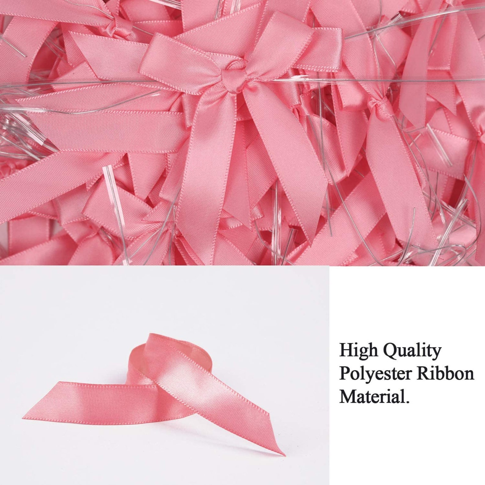 Mini Satin Ribbon Twist Tie Bow for Favor Bags DIY Crafts Wedding Gift ...