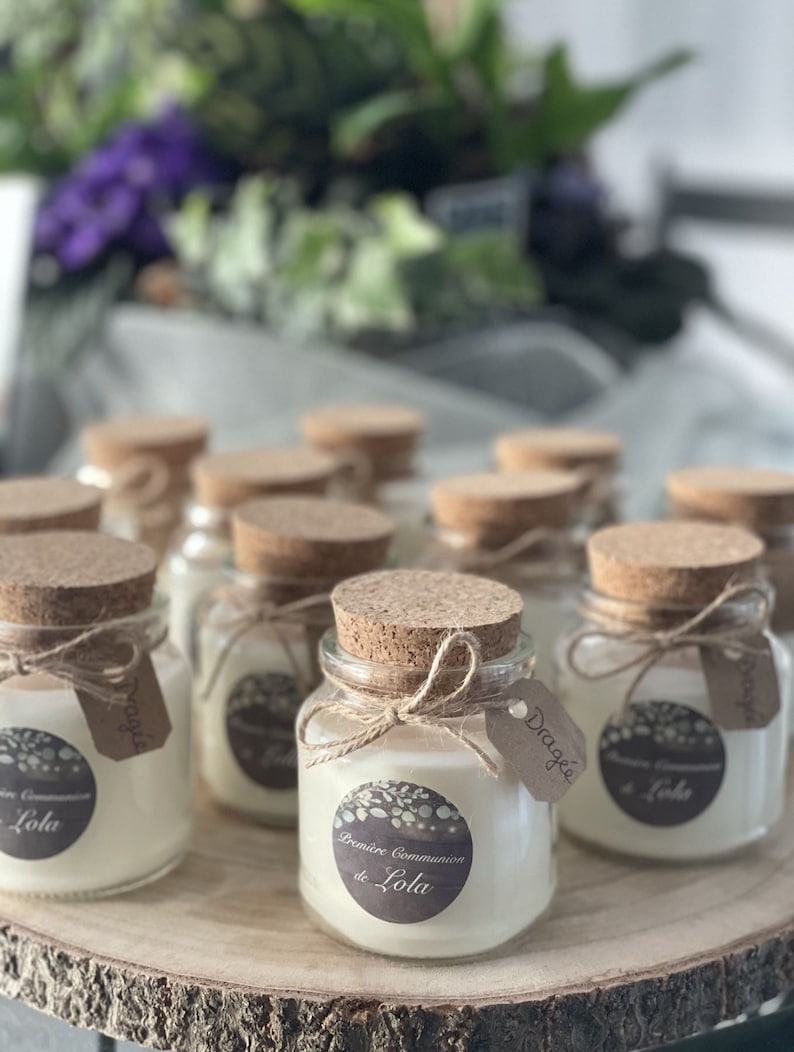 Mini Yogurt Jars Candle Glass Favor Jars With Cork Lids Glass Spice Jam ...