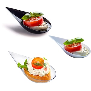 Tear Drop Asian Spoon Mini Cup Appetizers With Forks for Hors D'oeuvres ...