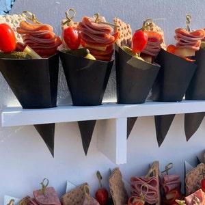 Charcuterie Paper Cup Cone and Toothpicks for Stand Holder Food Display ...
