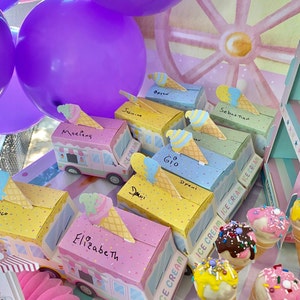 Ice Cream Party Favor Box Treat Goodies Box Set for Kids - Etsy