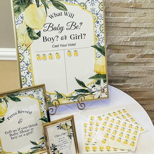 Lemon Tile Gender Voting Poster Template With Bonus Lemon Stickers ...