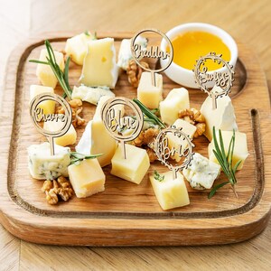 Wooden Cheese Label Signs for Charcuterie Food Cheese Board Grazing ...