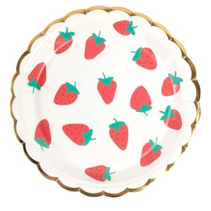 Strawberry Shortcake Party Paper Plate Cups Napkins Cutlery Set for ...