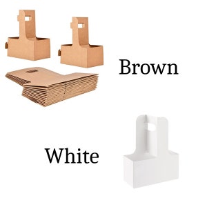 2-cup Drink Carrier Handle Box: Wedding Coffee to Go Boxes - Etsy