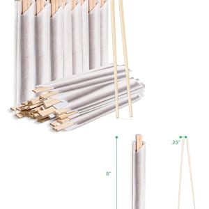 Kraft White Food Take Out Boxes Wooden Forks Chopsticks Set Appetizer ...