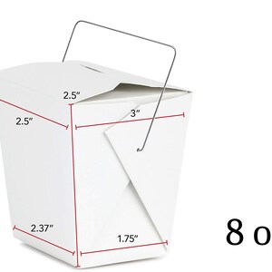 Kraft White Food Take Out Boxes Wooden Forks Chopsticks Set Appetizer ...