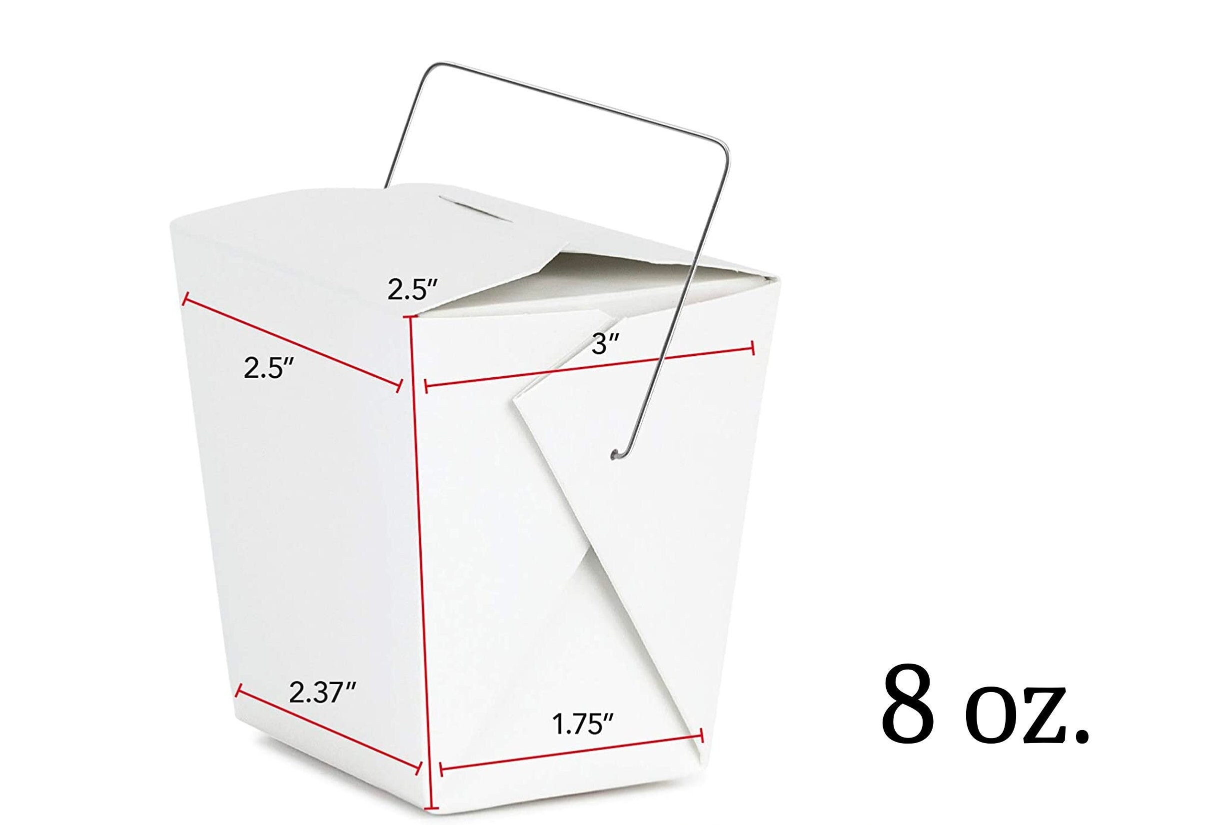 Kraft White Food Take Out Boxes Wooden Forks Chopsticks Set Appetizer ...