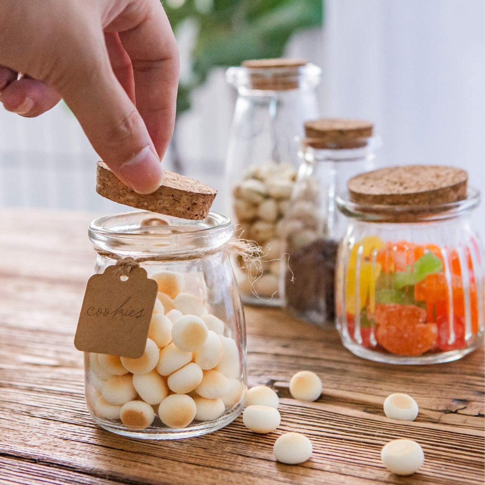 Mini Yogurt Jars Candle Glass Favor Jars With Cork Lids Glass - Etsy