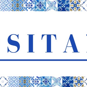 Blue Tiles and Lemon Wedding Signposts Italian Themed Amalfi Coast ...