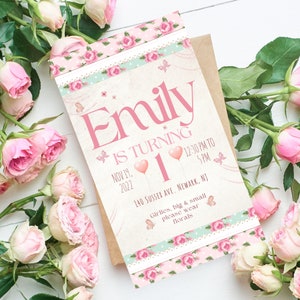 Invitation Pink Floral Party Love Shack Fancy Theme Girl Party Theme ...