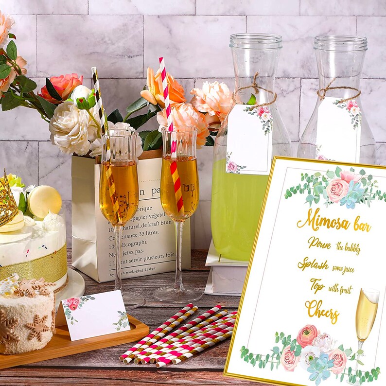 Mimosa Bar Decor Kit Package Mimosa Bar Signage for Bridal Brunch ...